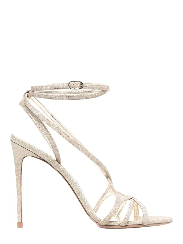LE SILLA Metallic Strap-wrap Sandals - Gold