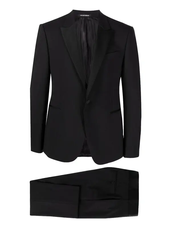 Emporio Armani Jacket And Trouser Suit - Black