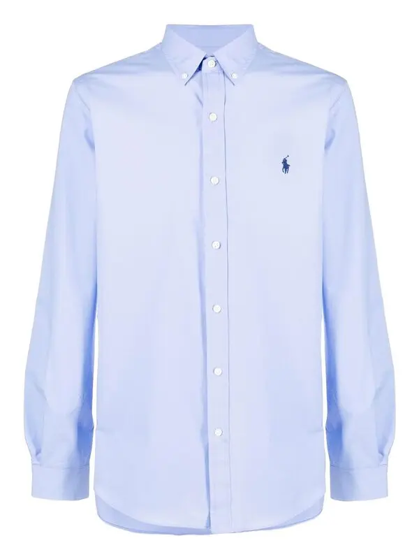 Polo Ralph Lauren Long-sleeve Buttoned Collar Shirt - Blue