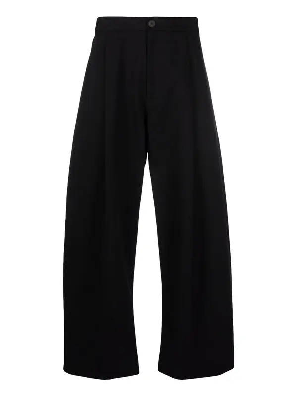 Studio Nicholson Wide-leg High-waisted Trousers - Black