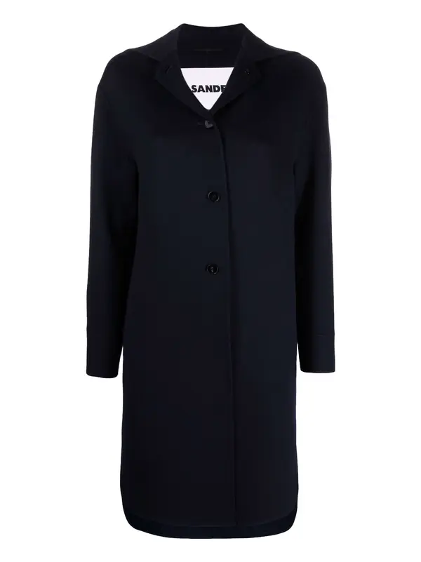 JIL SANDER Button-front Coat - Blue