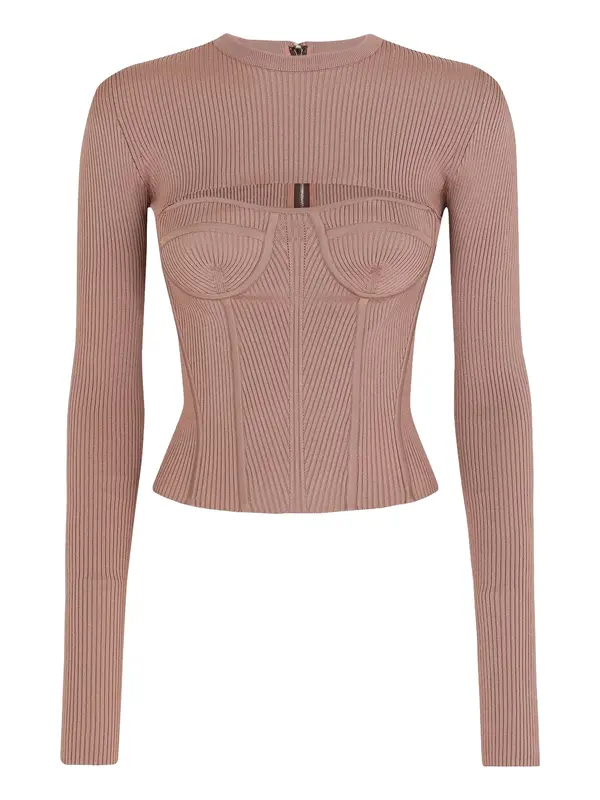 Dolce & Gabbana Corset Cut-out Jumper - Neutrals