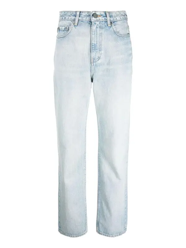 GANNI Straight-leg High-rise Jeans - Blue