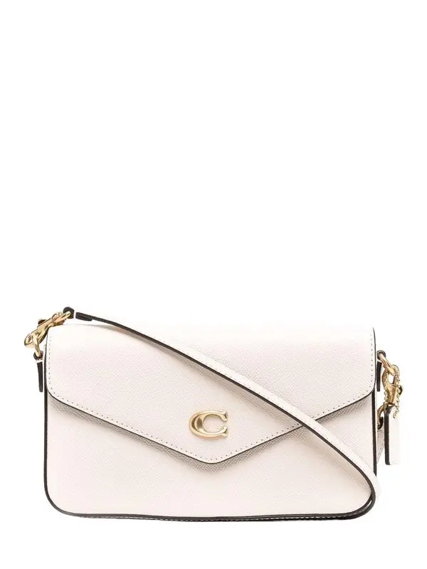 COACH Logo Plaque Leather Crossbody Bag - Neutrals