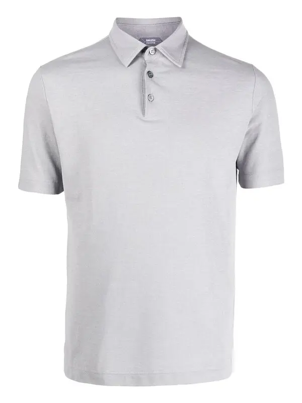 ZANONE Short-sleeved Polo Shirt - Grey