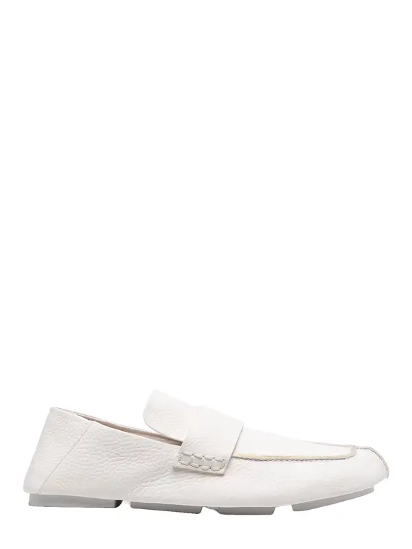Marsèll Toddone Pebbled-leather Loafers - White
