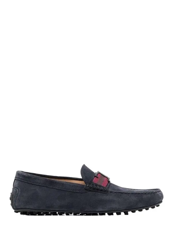 TOD'S T-logo Suede Loafers - Blue