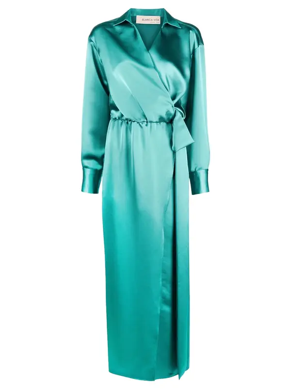 BLANCA VITA Acena Wrap Dress - Green