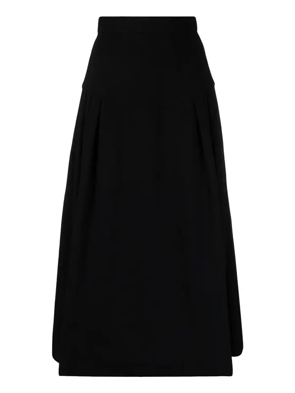ULYANA SERGEENKO A-line Midi Skirt - Black