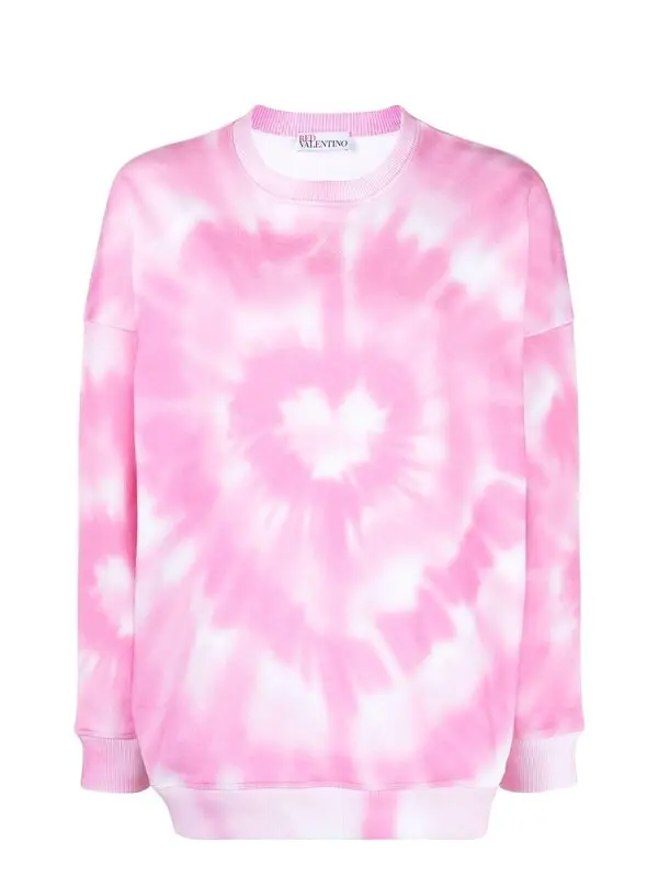 Red Valentino Heart-motif Cotton Sweatshirt - Pink