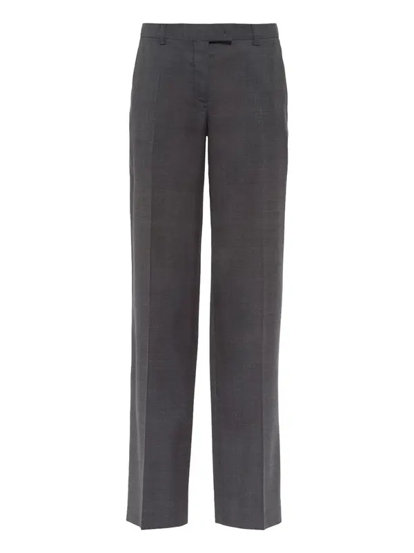 Miu Miu Check-wool Trousers - Grey