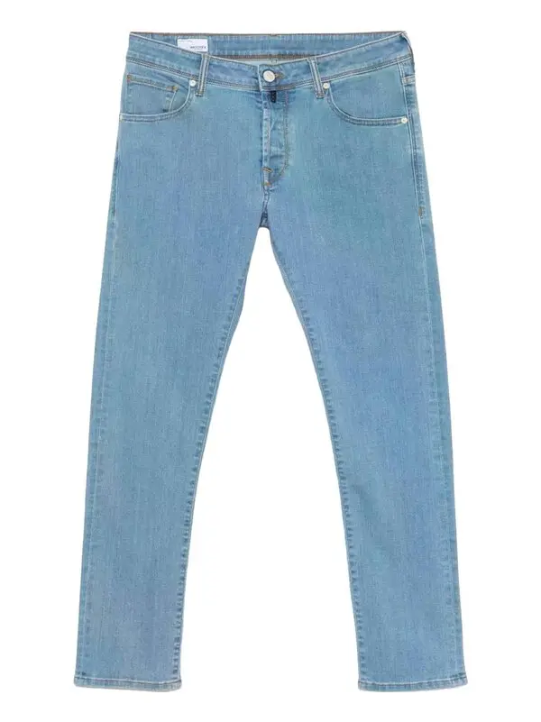 Incotex Stonewashed Slim Cut Jeans - Blue