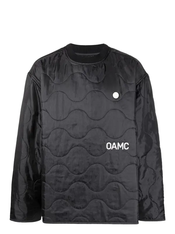 OAMC Peacemaker Print Quilted Jacket - Black