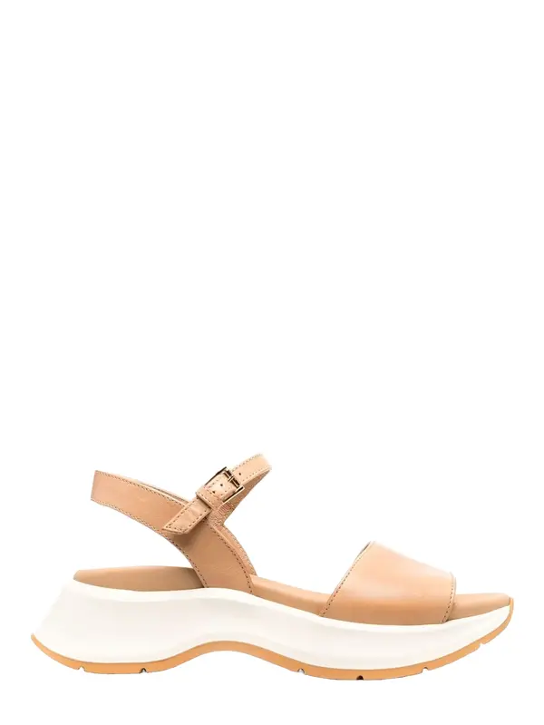 Hogan 60mm Open-toe Leather Sandals - Neutrals