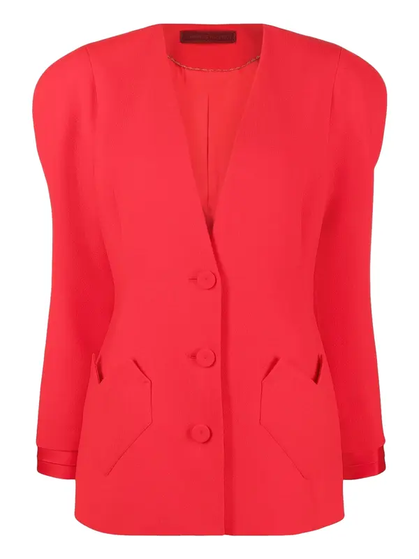 ULYANA SERGEENKO Puff-sleeve Jacket - Red