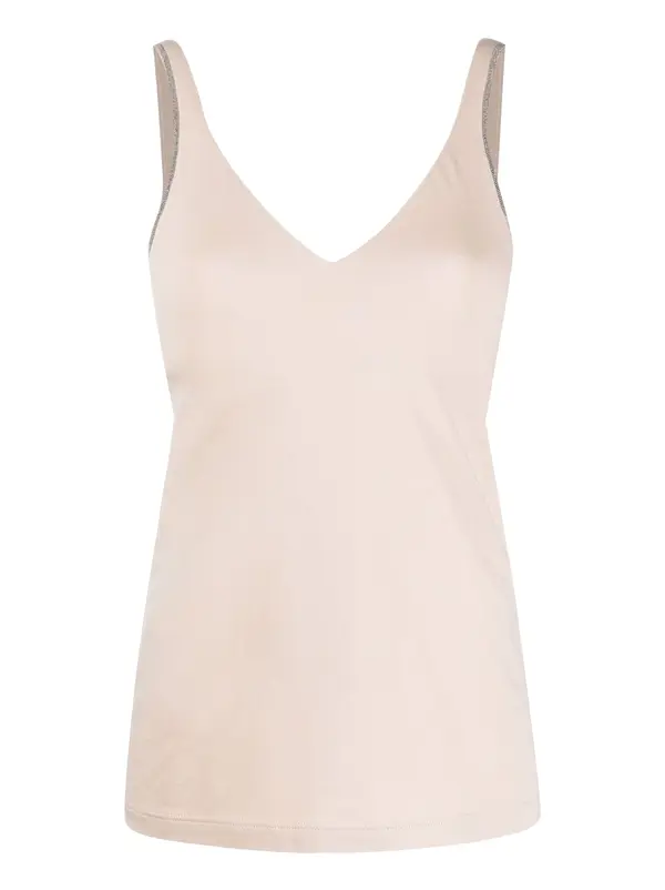 Brunello Cucinelli V-neck Tank Top - Neutrals