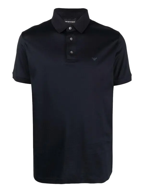 Emporio Armani Eagle-motif Polo Shirt - Blue