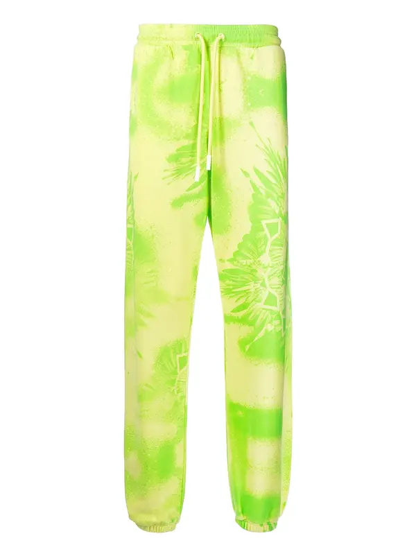 COUNTY OF MILAN Kaleidoscope Wings-print Track Pants - Yellow