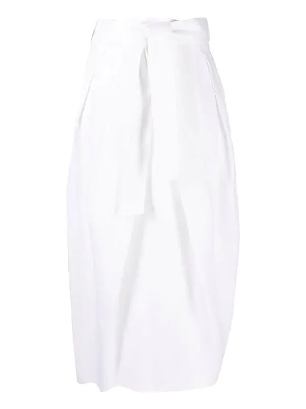 Fabiana Filippi Tie-fastening Midi Skirt - White