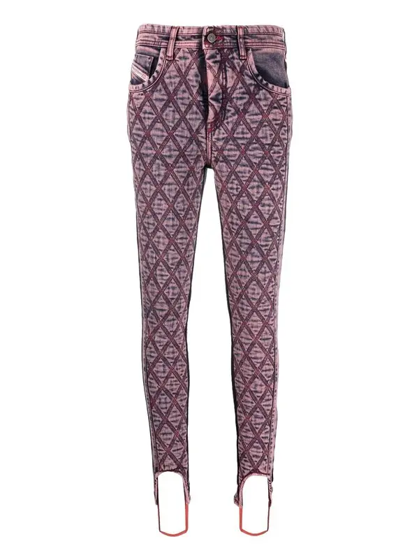 DIESEL® Super-skinny Quilted Jeans - Pink