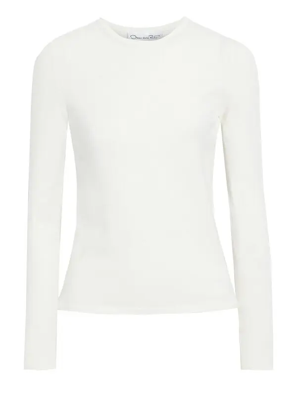 Oscar De La Renta Stretch-knit Top - Ivory