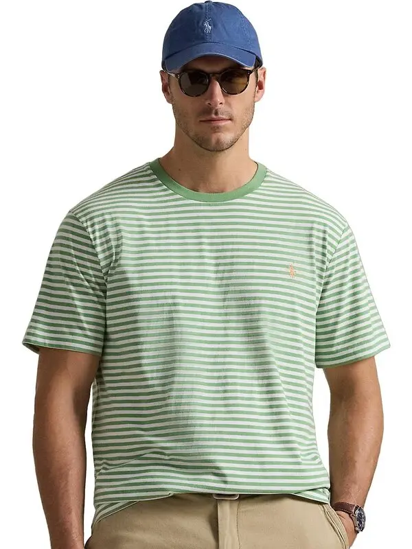 Ralph Lauren Striped Jersey T-shirt - Outback Green/white
