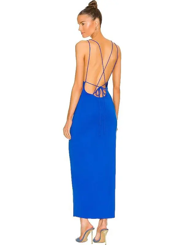 H:OURS Selena Midi Dress - Cobalt Blue