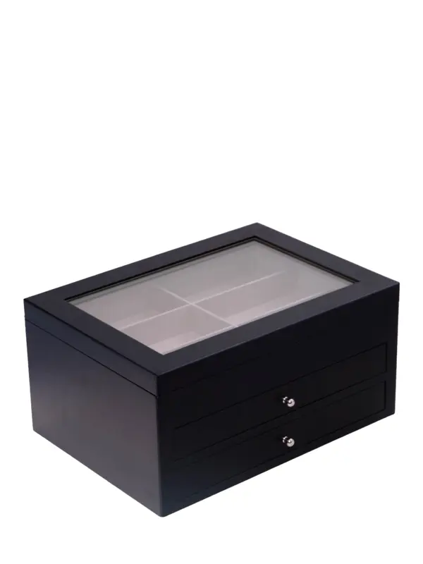 BEY-BERK Kelly 18-pair Glasses Storage Box - Black