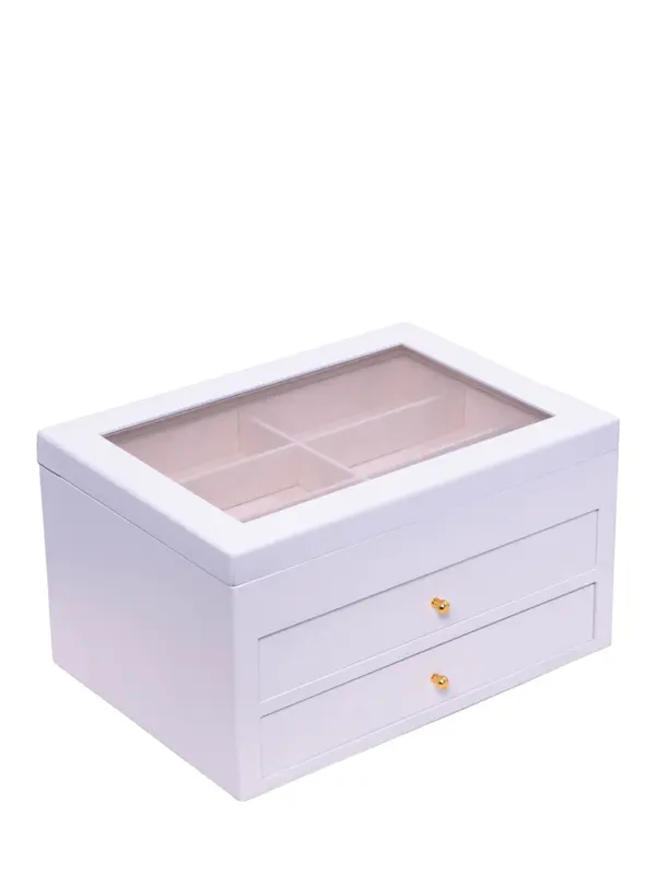 BEY-BERK Kelly 18-pair Glasses Storage Box - White
