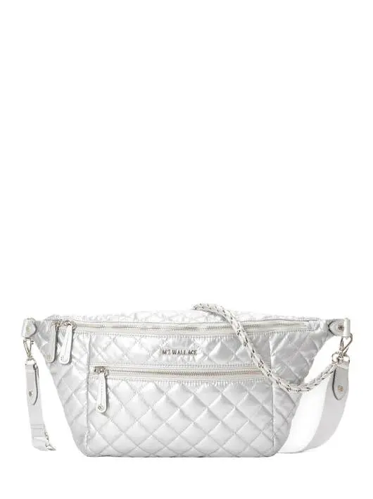 Mz Wallace Crossbody Belt Bag - Matte Silver