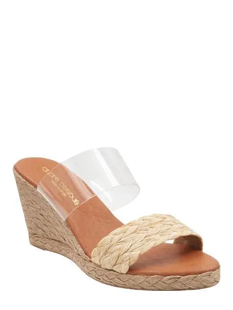 Andre Assous Espadrille Wedge Sandals - Beige
