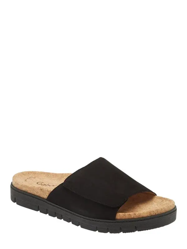 Gabor Slide Sandal - Black