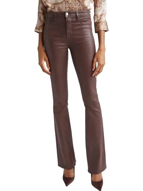 L'Agence Selma High-waist Boot-cut Jeans - Chocolate Coated