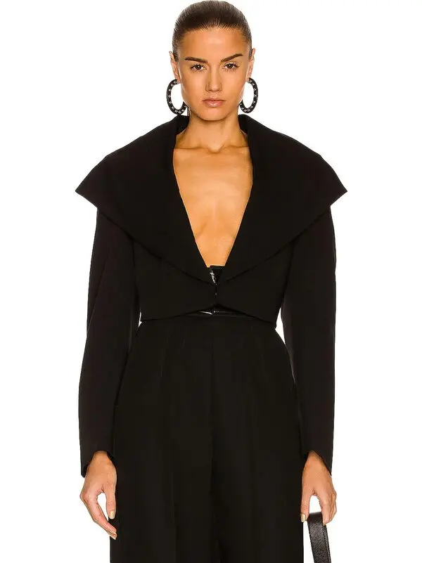 Alaïa Hooded Short Jacket - Noir
