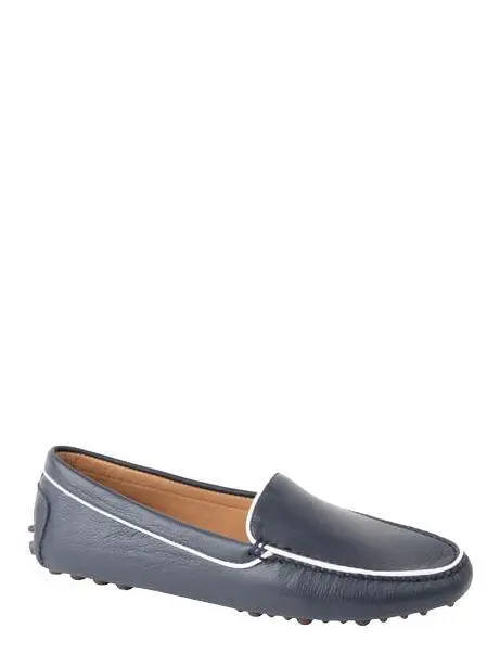 PATRICIA GREEN Jill Piped Driving Shoe - Navy