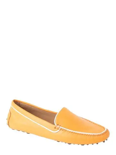 PATRICIA GREEN Jill Piped Driving Shoe - Tangerine