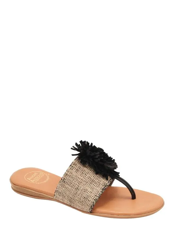 Andre Assous Novalee Featherweights™ Sandal - Black/beige