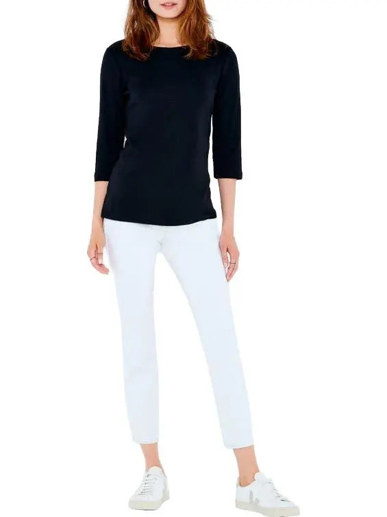 NIC+ZOE Boatneck T-shirt - Black Onyx
