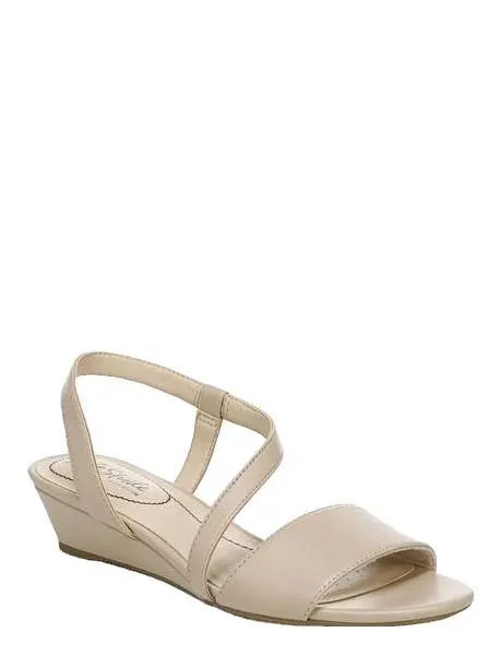 LIFESTRIDE Yasmine Wedge Sandal - Tender Taupe Synthetic