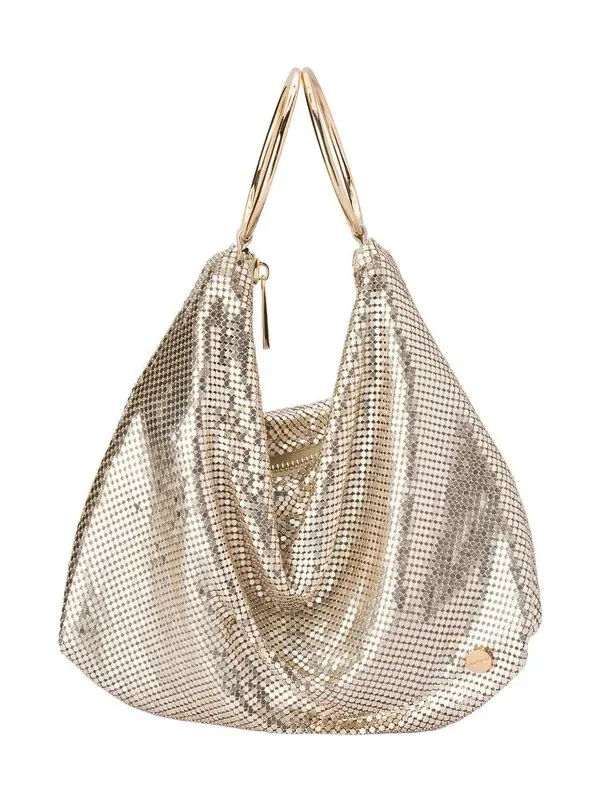 OLGA BERG Mesh Convertible Bag - Gold