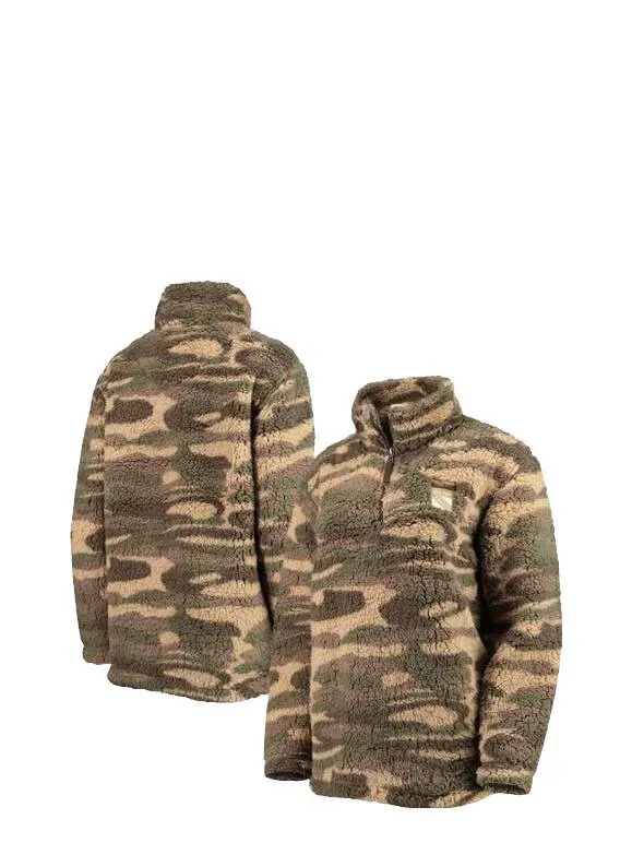 G-III SPORTS BY CARL BANKS New York Rangers Sherpa Quarter-zip Jacket - Camo