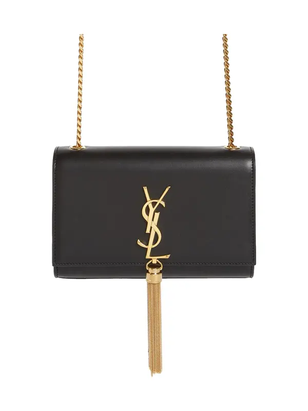 Saint Laurent Kate Tassel Calfskin Leather Shoulder Bag - Nero
