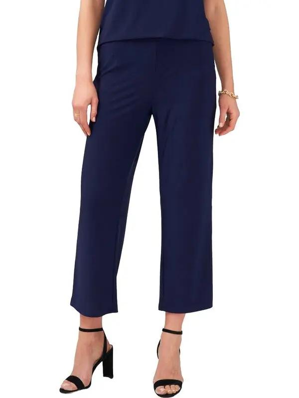 Chaus Wide Leg Crop Pants - Navy