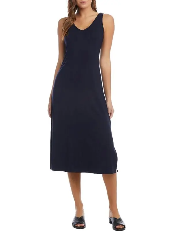 Karen Kane Brigitte Sleeveless Midi Dress - Navy