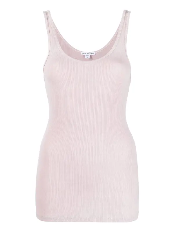 JAMES PERSE Ribbed U-neck Tank - Pink