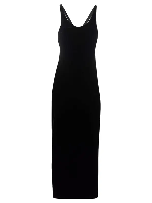 Saint Laurent Cut-out Long Dress - Black