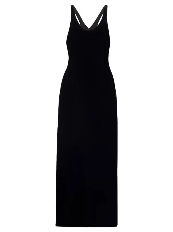 Saint Laurent Cut-out Silk Dress - Black