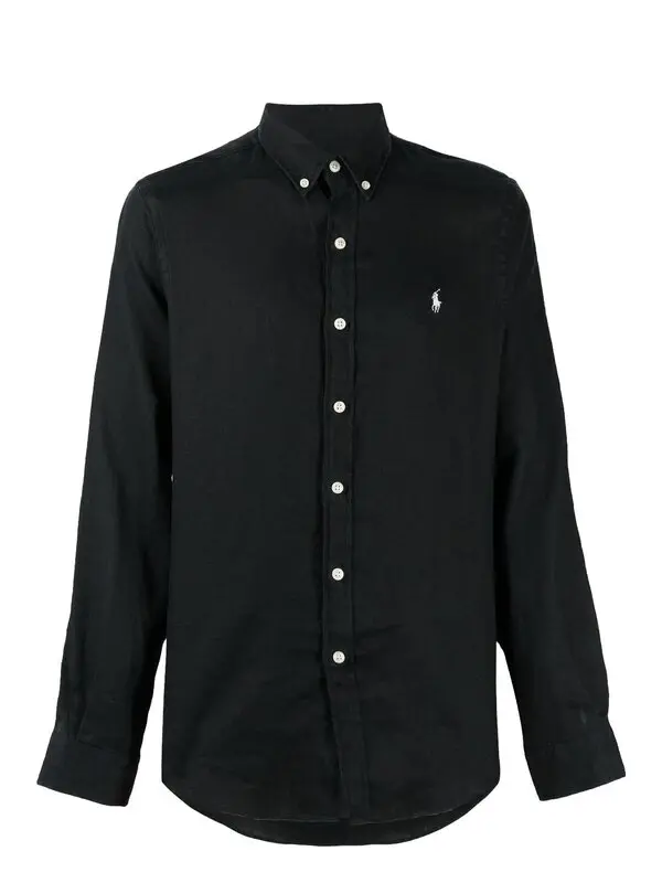 Polo Ralph Lauren Logo Button-down Shirt - Black