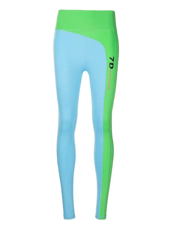 7 DAYS ACTIVE Logo-print Leggings - Blue