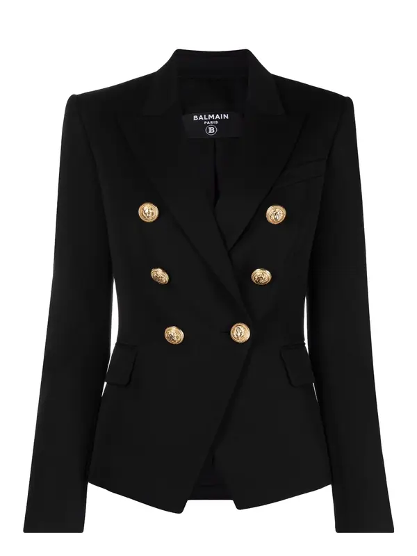 Balmain Double-breasted Blazer - Black